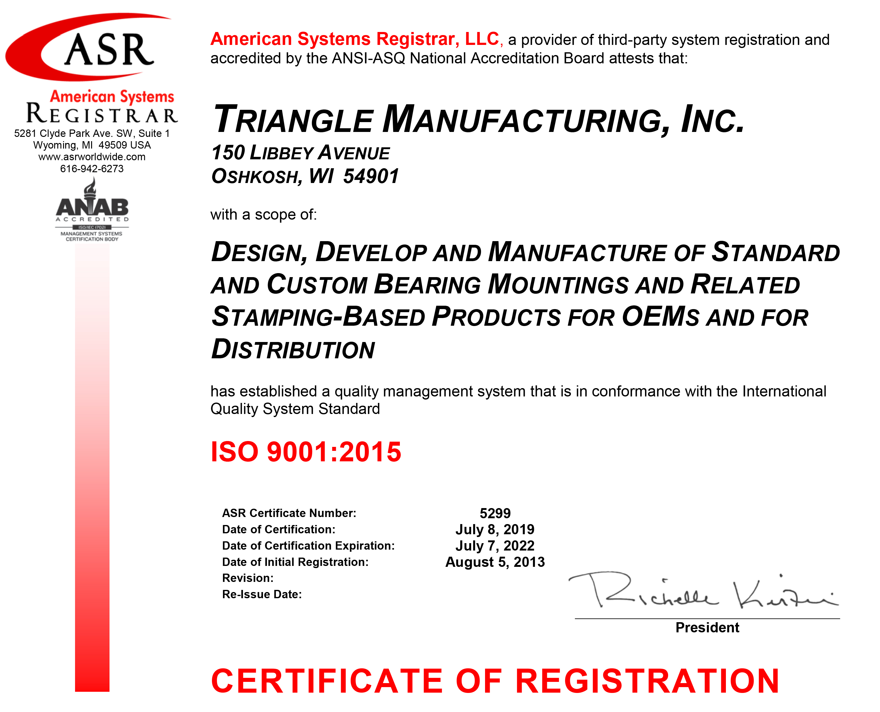 Need help with a custom design? Contact Triangle today!